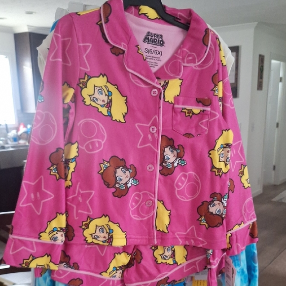 Nintendo | Pajamas | Nintendo Super Mario Kids Pajama Top Pink | Poshmark